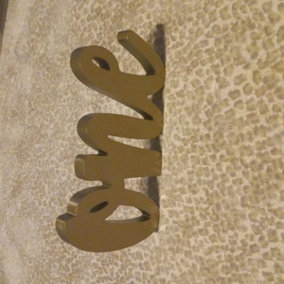 Accents | One Block Letter Sign Matte Gold Baby Shower Party | Poshmark